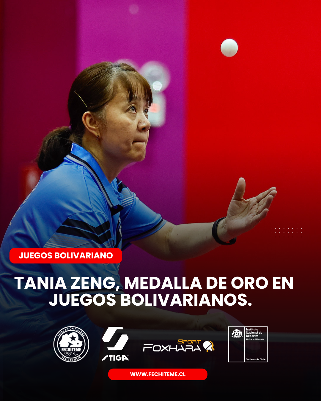 ¡TANIA ZENG, MEDALLA DE ORO JUEGOS BOLIVARIANO! – FEDERACIÓN CHILENA DE ...